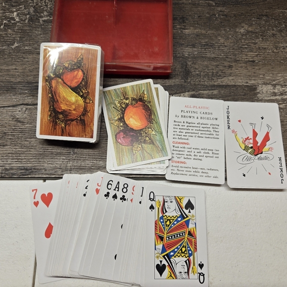 Games | Vintage Gift Set New In Plastic Box Double Deck Playing Cards ...